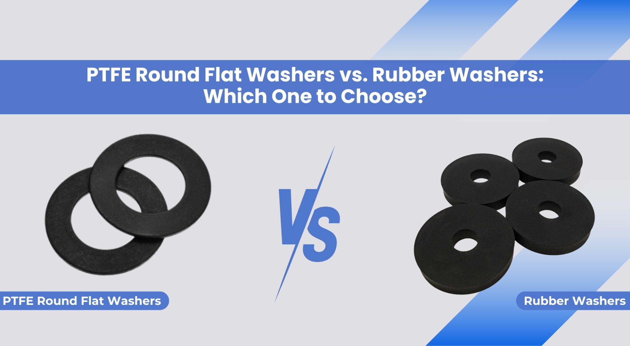 PTFE Round Flat Washers vs. Rubber Washers